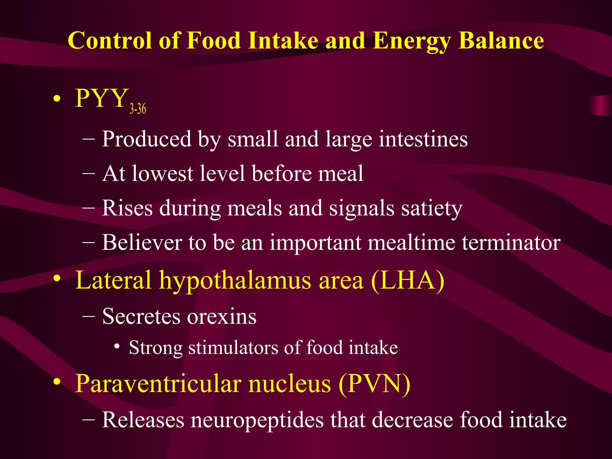appetite regulation | PPT