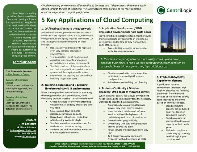 5 Applications of Cloud Computing | PPT