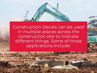 5 Applications Of Construction Decals In Florida | PDF