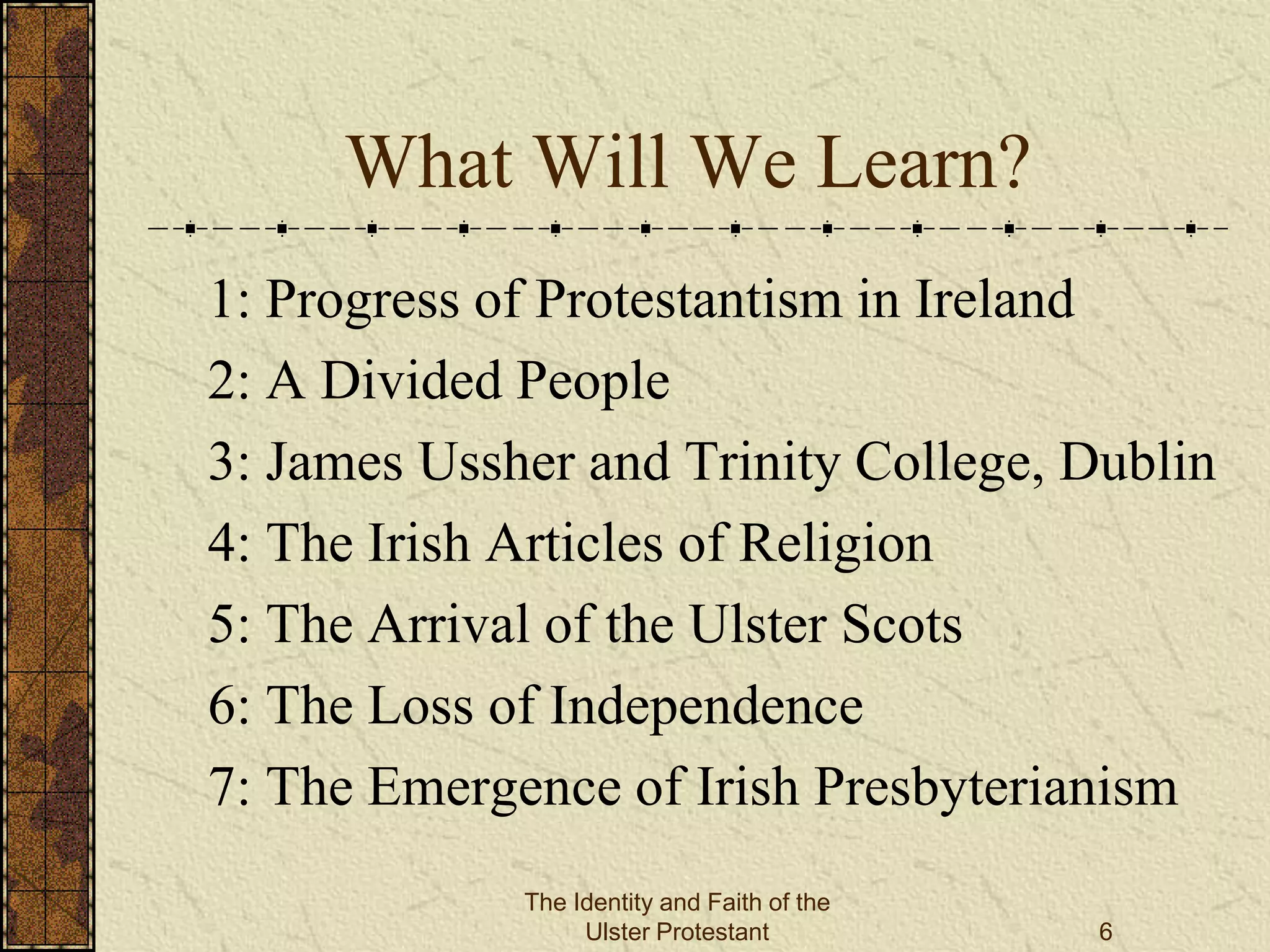 ARCHBISHOP JAMES USSHER; Forging the Faith of the Ulster Plantation in ...