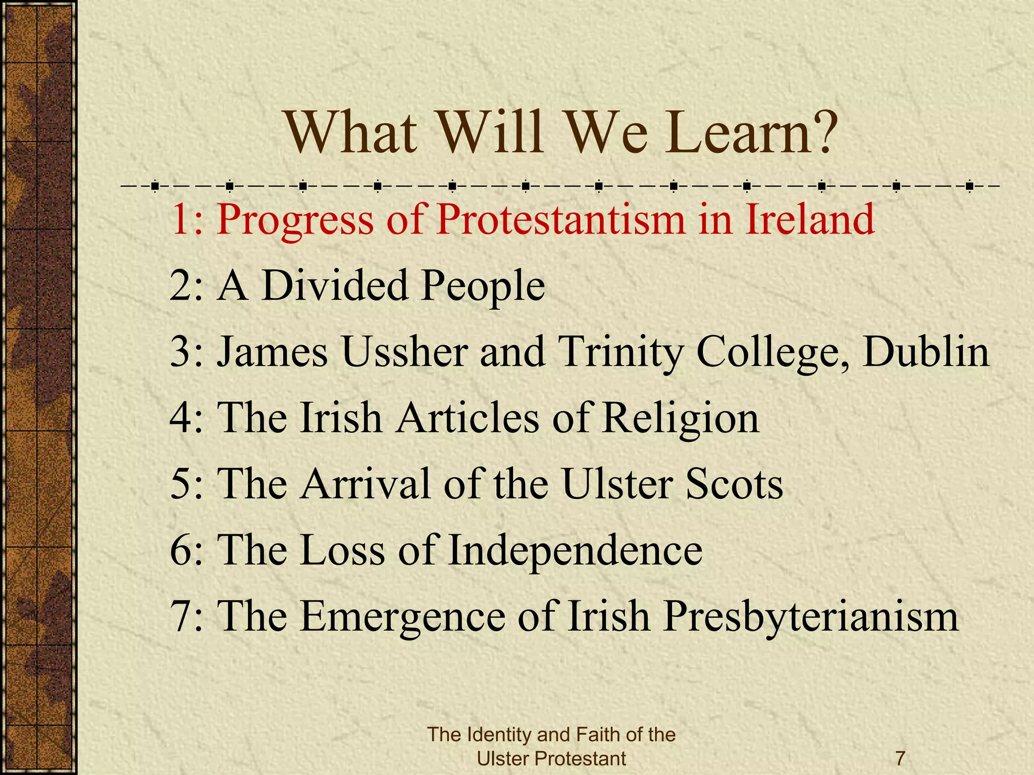 ARCHBISHOP JAMES USSHER; Forging the Faith of the Ulster Plantation in ...