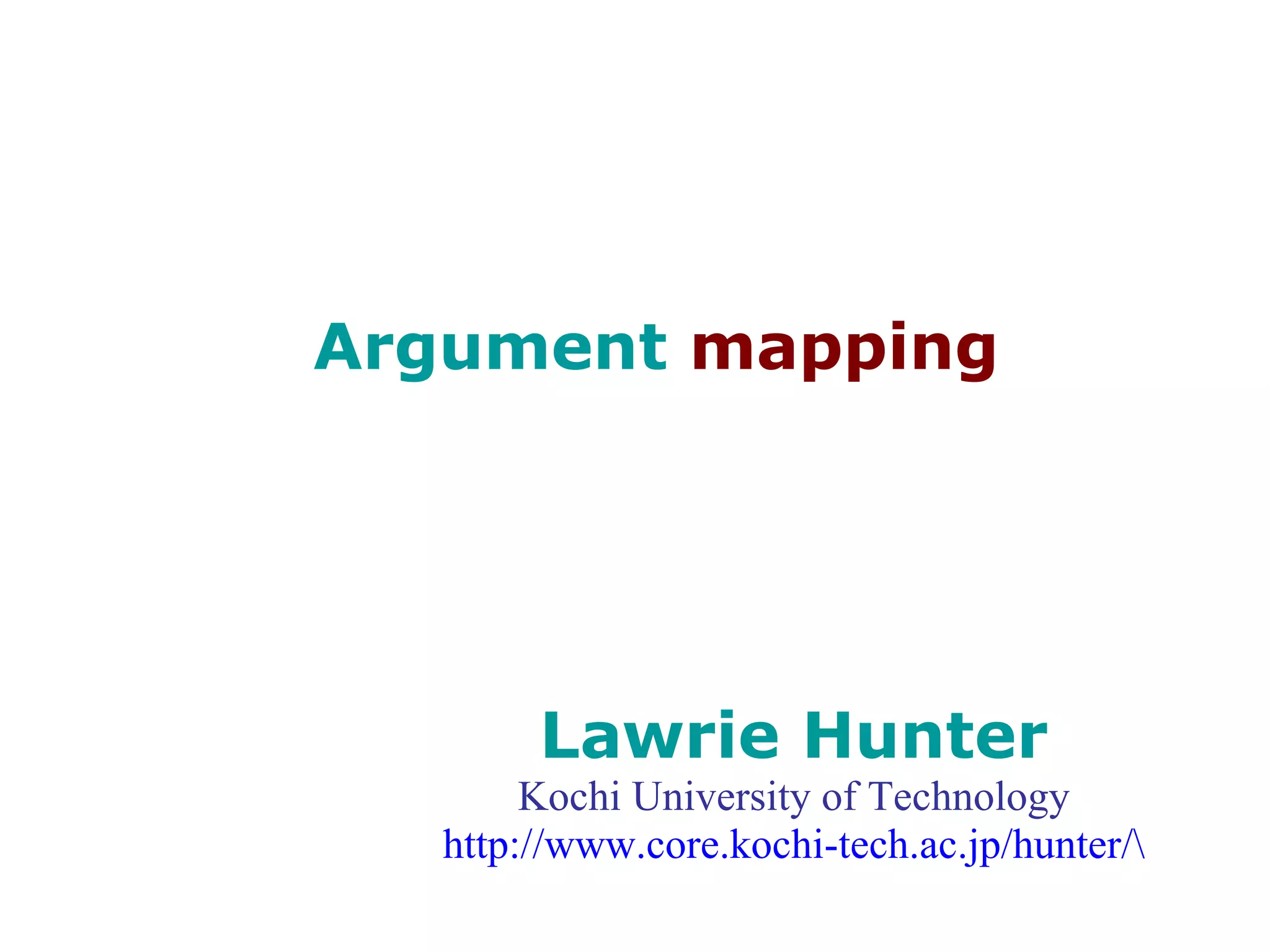 09. Argument mapping | PPT