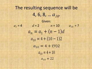 Arithmetic Sequence: Finding the nth Term | PPTX
