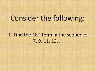 Arithmetic Sequence: Finding the nth Term | PPTX