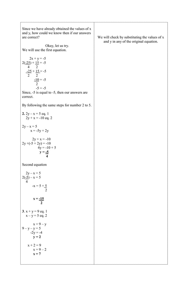 5As Method of Lesson Plan on Ssolving systems of linear equations in ...