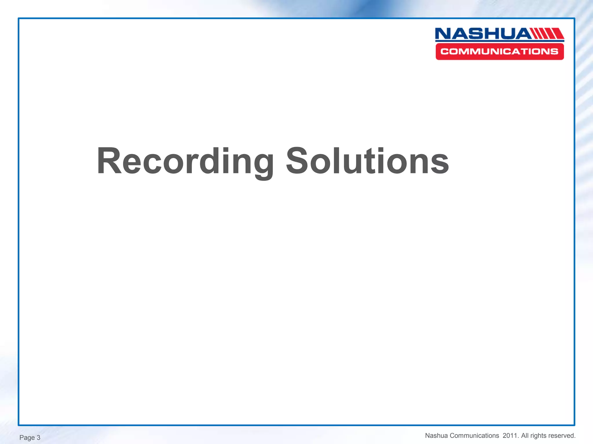 ASC Communication Recording Solution | PPT