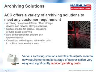 ASC Communication Recording Solution | PPT