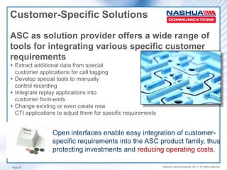 ASC Communication Recording Solution | PPT