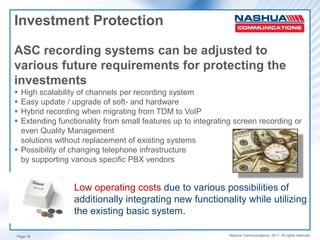 ASC Communication Recording Solution | PPT