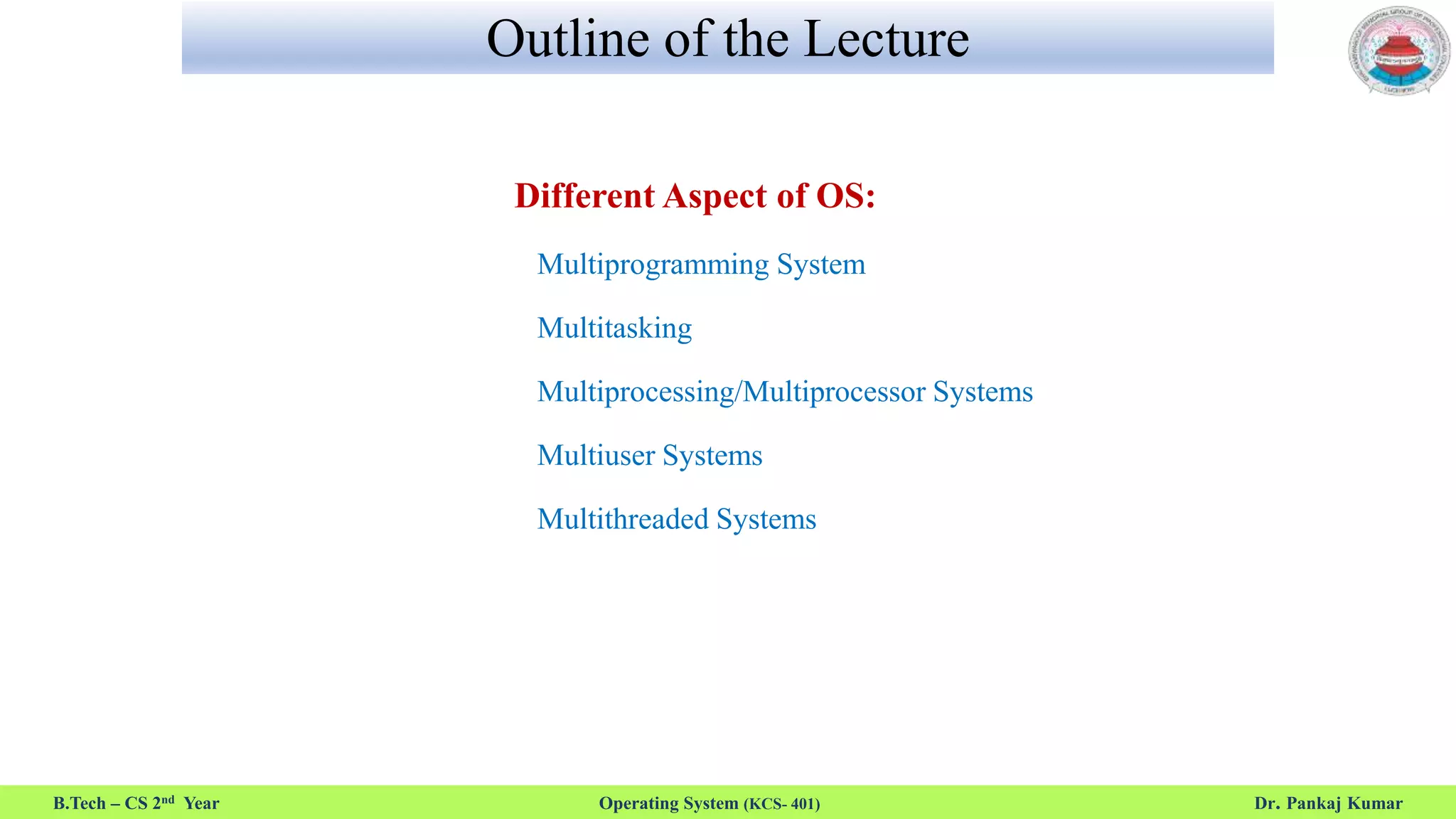 Aspect 0f Operating System | PPTX