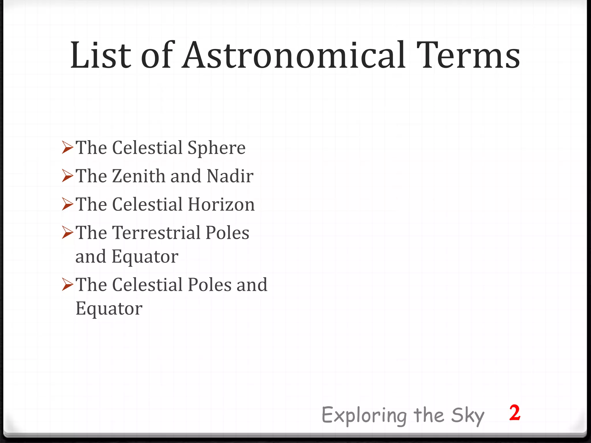 5 astronomical terms | PPT