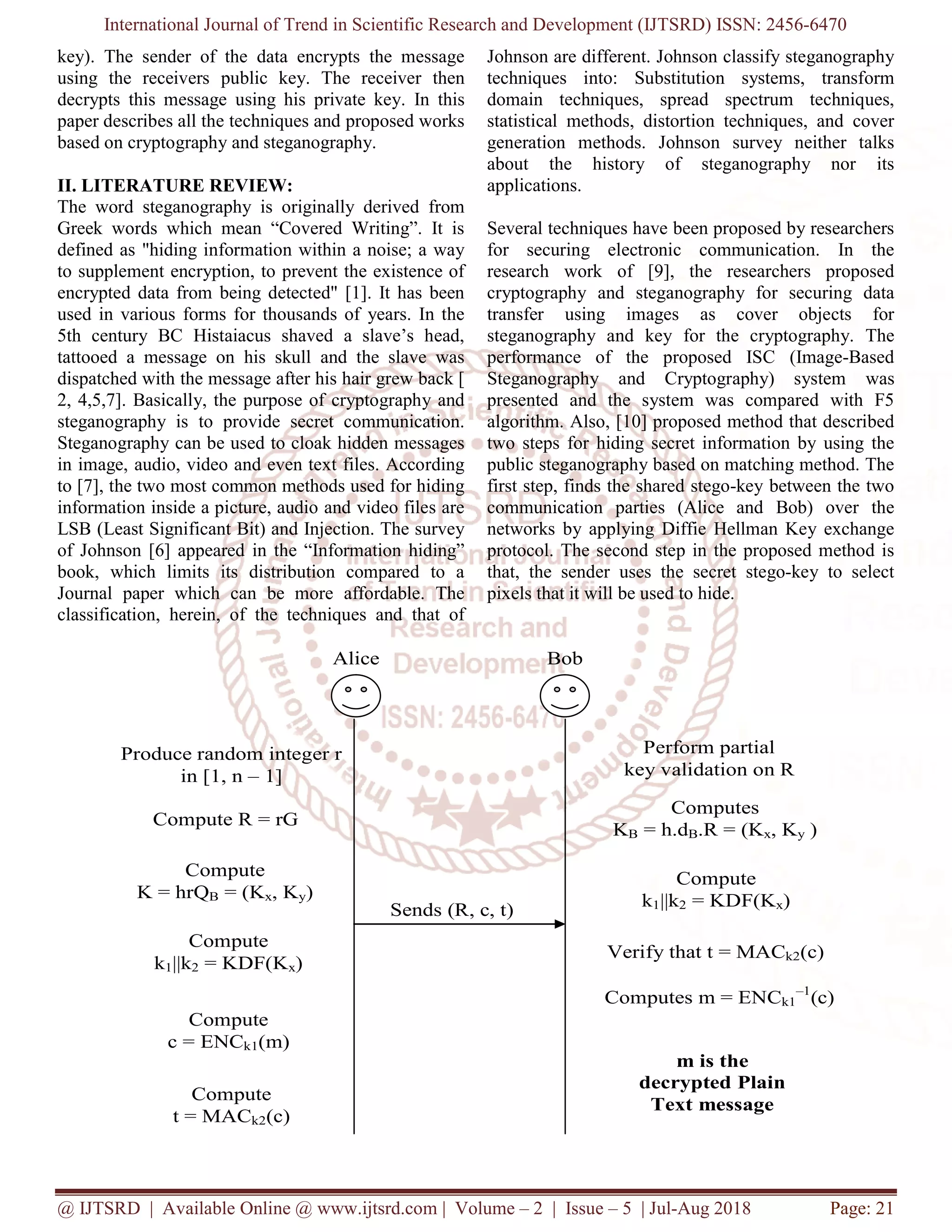 A Survey On Enhancement Of Text Security Using Steganography And Cryptographic Techniques Pdf