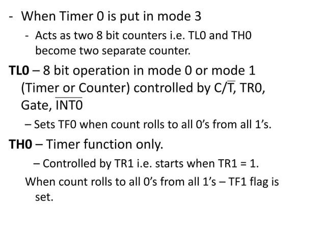 8051 Timers and Counters | PPTX