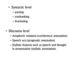 5a use of annotated corpus | PPT