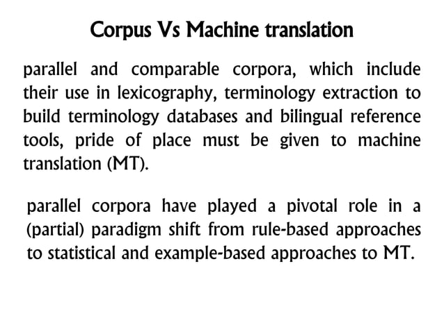 5a use of annotated corpus | PPT