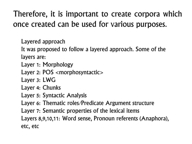 5a use of annotated corpus | PPT