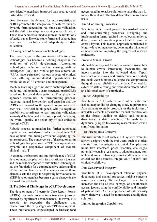 Automated eCRF Development A Game Changer for Clinical Trials | PDF | Computer Software and ...