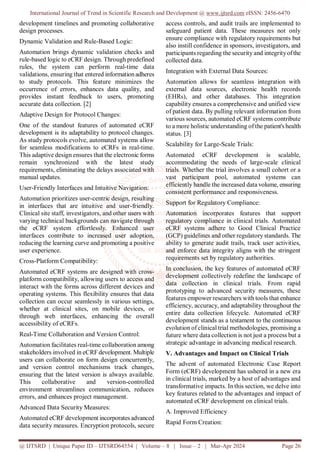 Automated eCRF Development A Game Changer for Clinical Trials | PDF