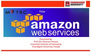 Amazon web services and their applications | PPTX