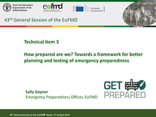 EuFMD Emergency Preparedness Framework | PPT