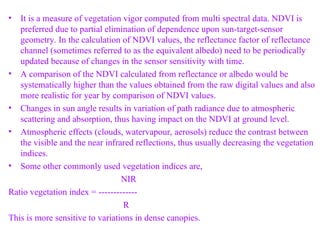 Normalized Difference Vegetation Indices | PPT