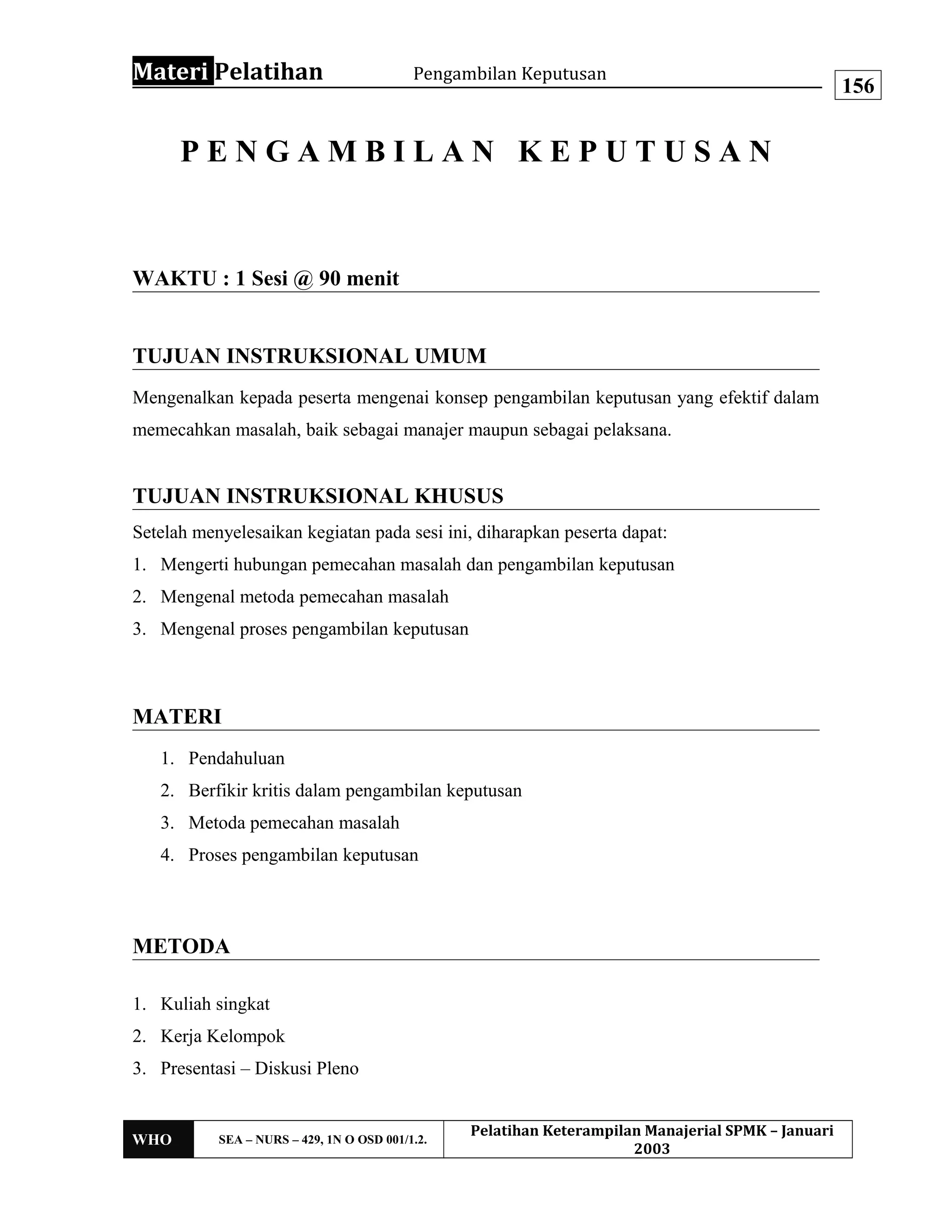 5b pengambilan keputusan(rev jan'03) | PDF