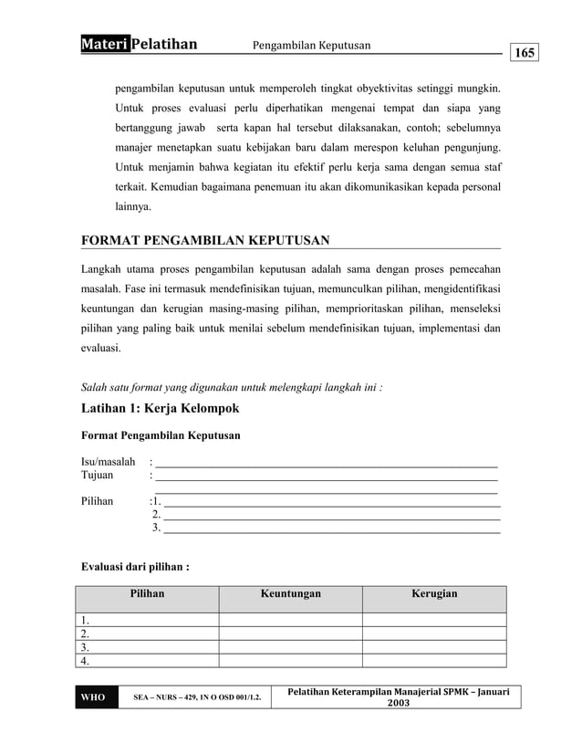 5b pengambilan keputusan(rev jan'03) | PDF