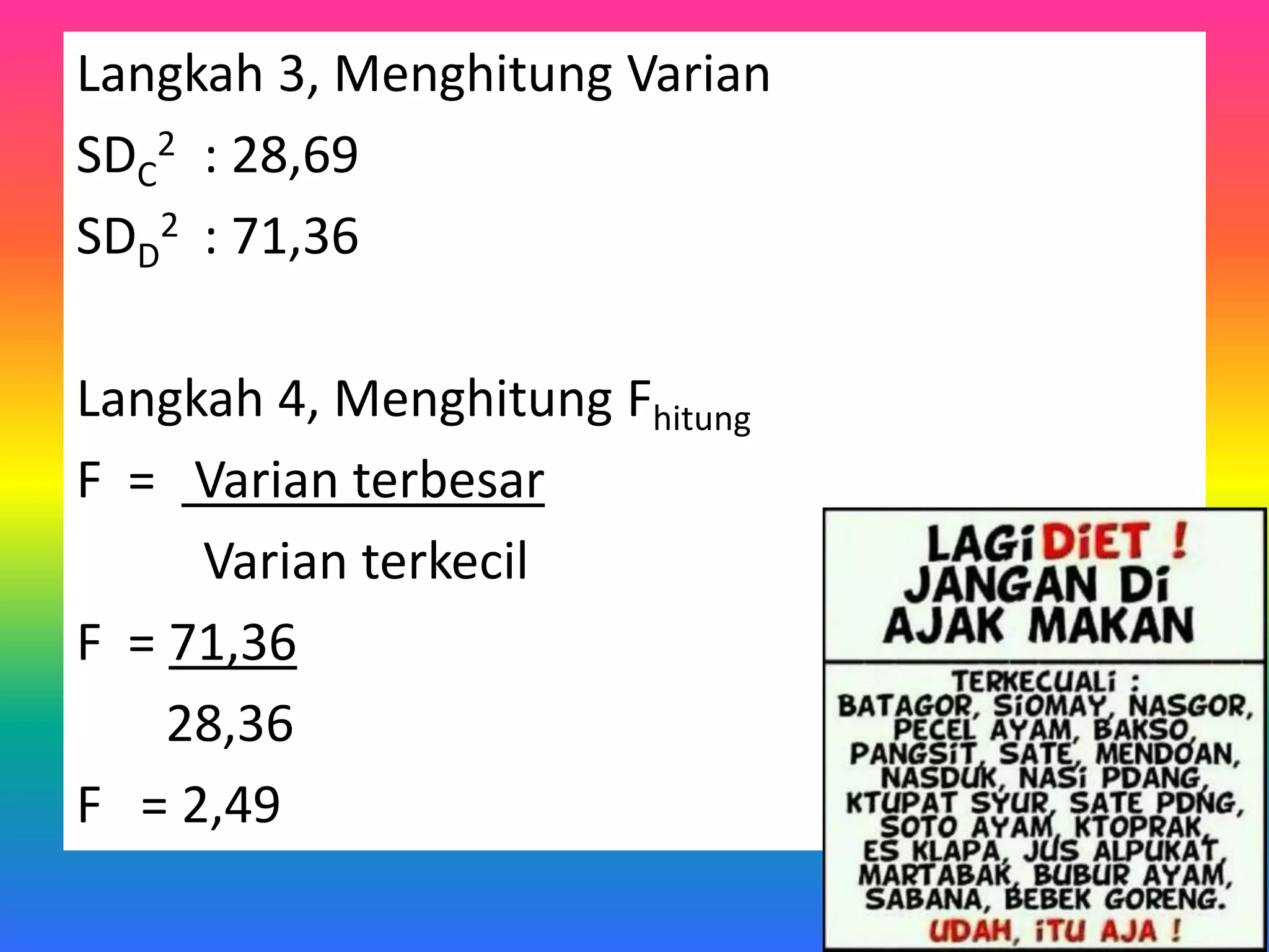 uji homogenitas varians | PPTX