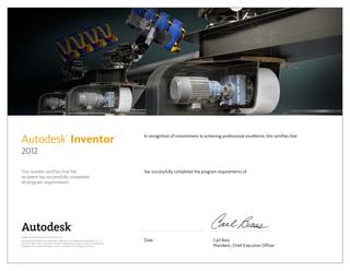 Inventor2012CertifiedProfessional | PPT