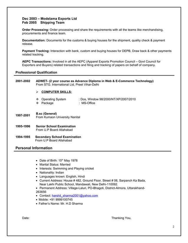 Harshit Resume | PDF