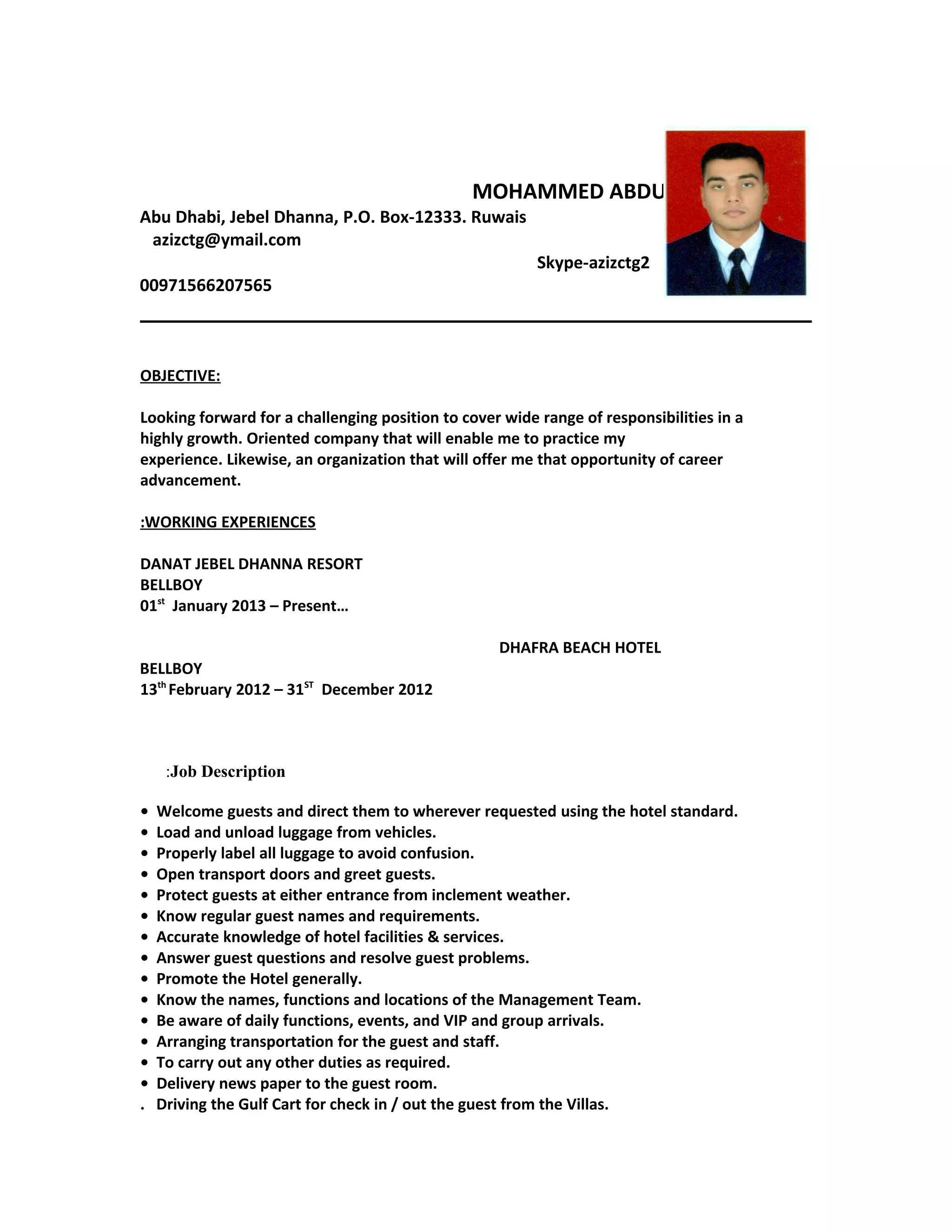 Mohammed Abdul Aziz Resume | PDF