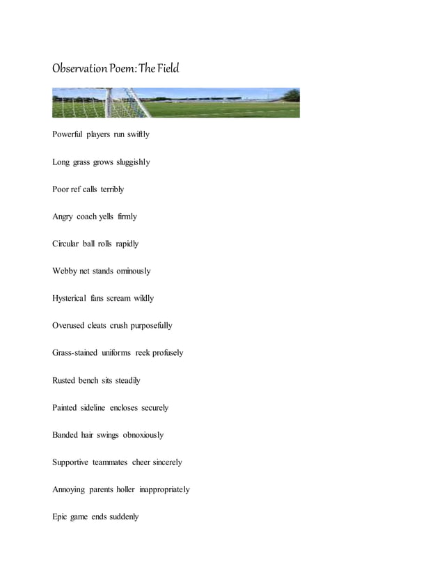 Observation Poem | DOCX