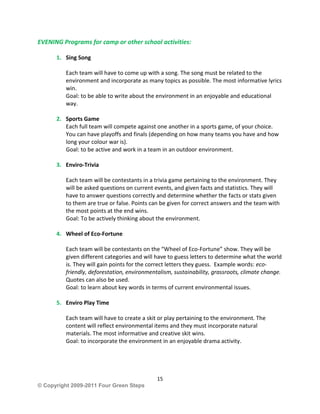 Four Green Steps summer program | PDF