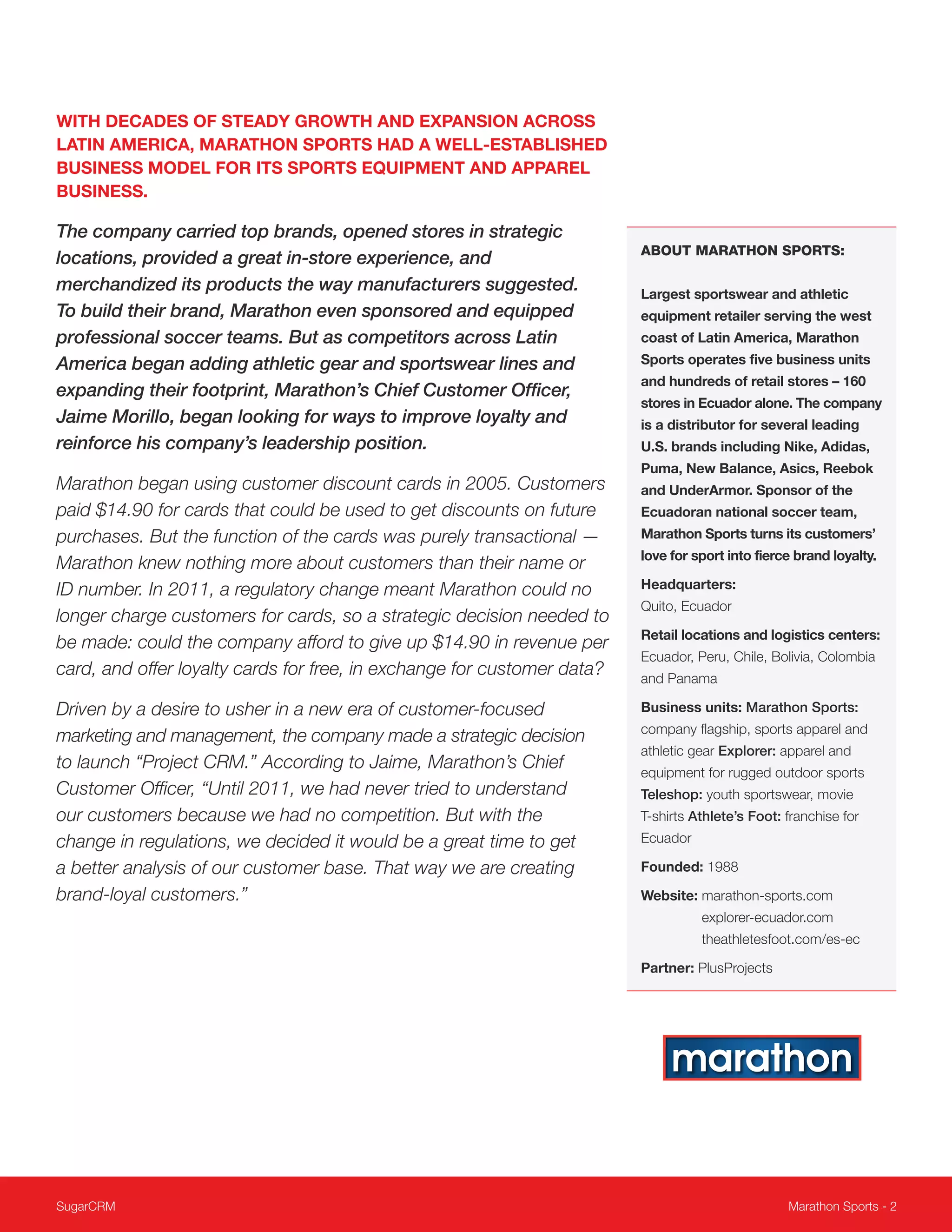 marathon-sports-case-study-CRM | PDF | Marketing and Advertising | Business