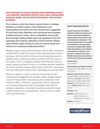 marathon-sports-case-study-CRM | PDF