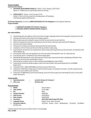 Samsul Alam Resume | DOC
