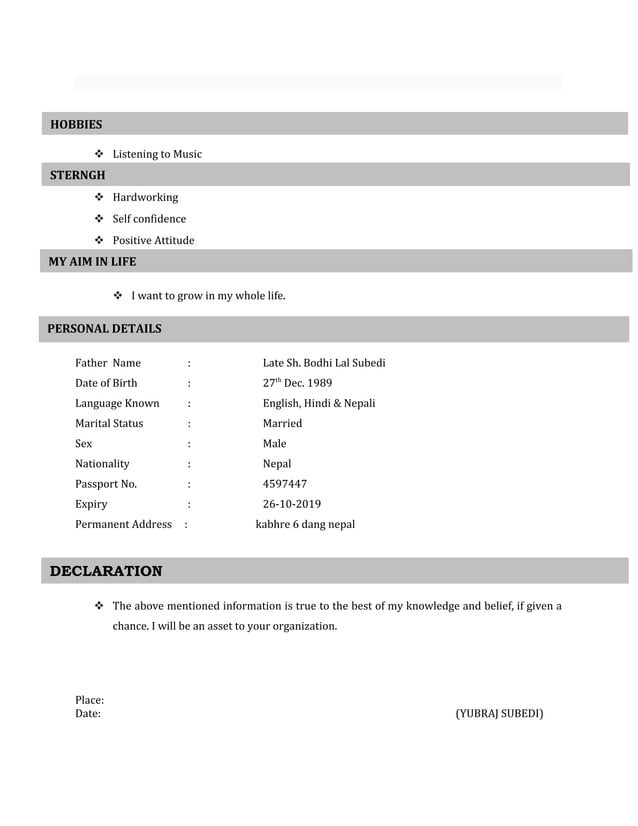 YUBRAJ RESUME (3) (1) | DOC