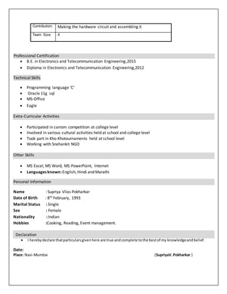 Supriya_resume | DOCX