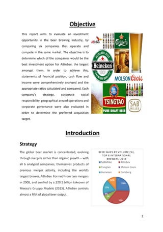 Accounting and Corporate Reporting Analysis Project (Beer Brewing ...