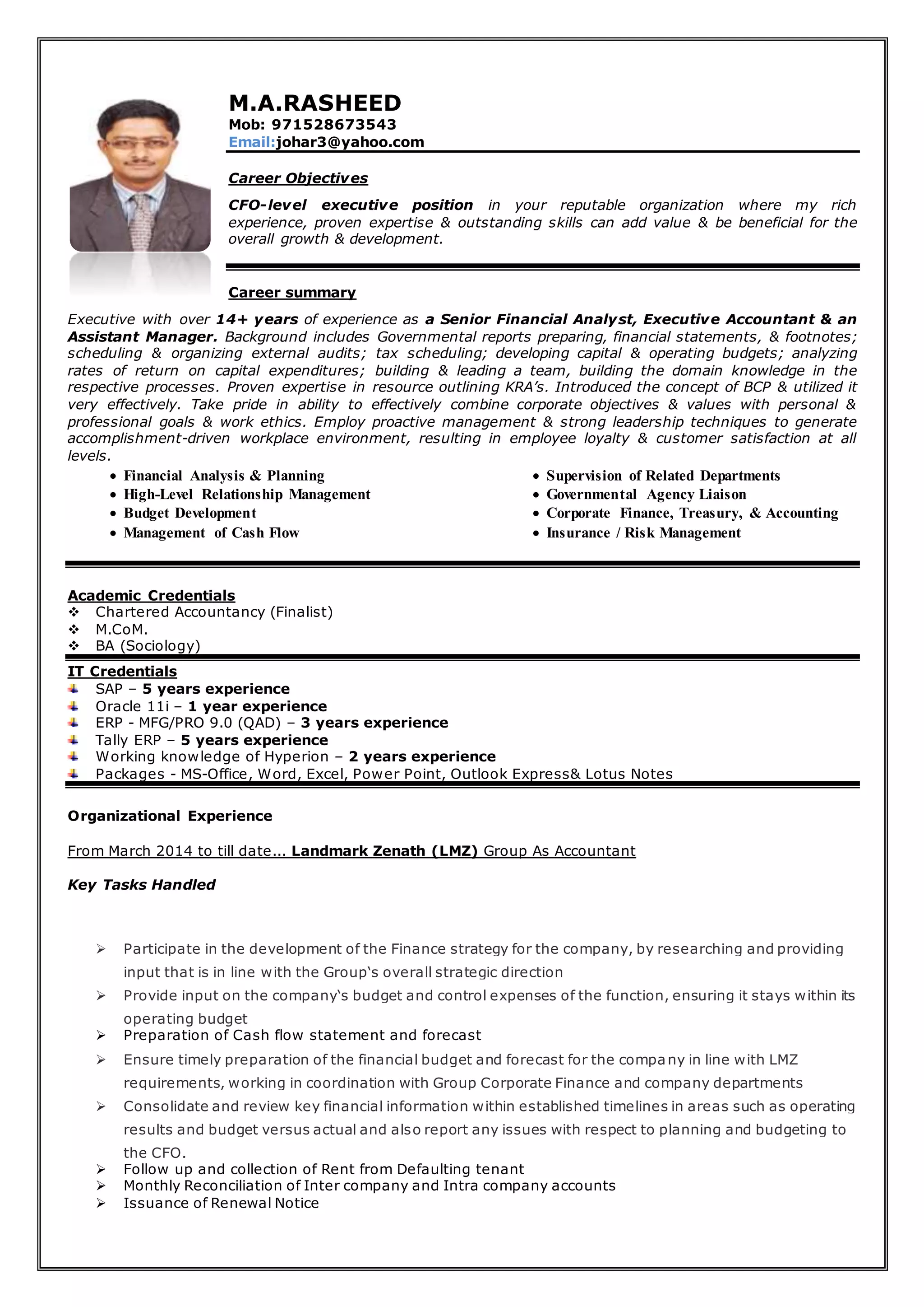 M_A_RASHEED | DOCX | Business Accounting & Finance | Business