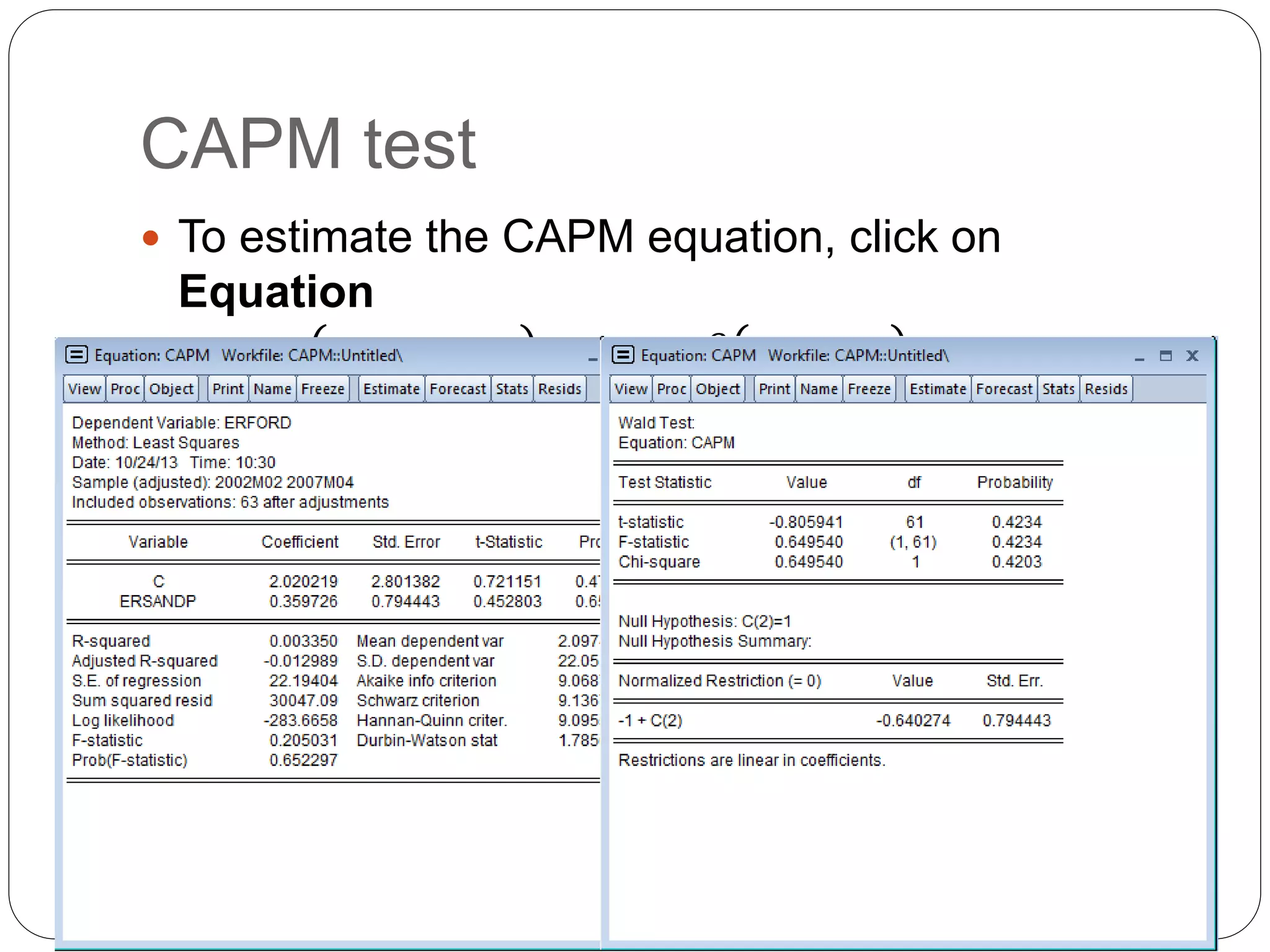 Practical Examples using Eviews.ppt