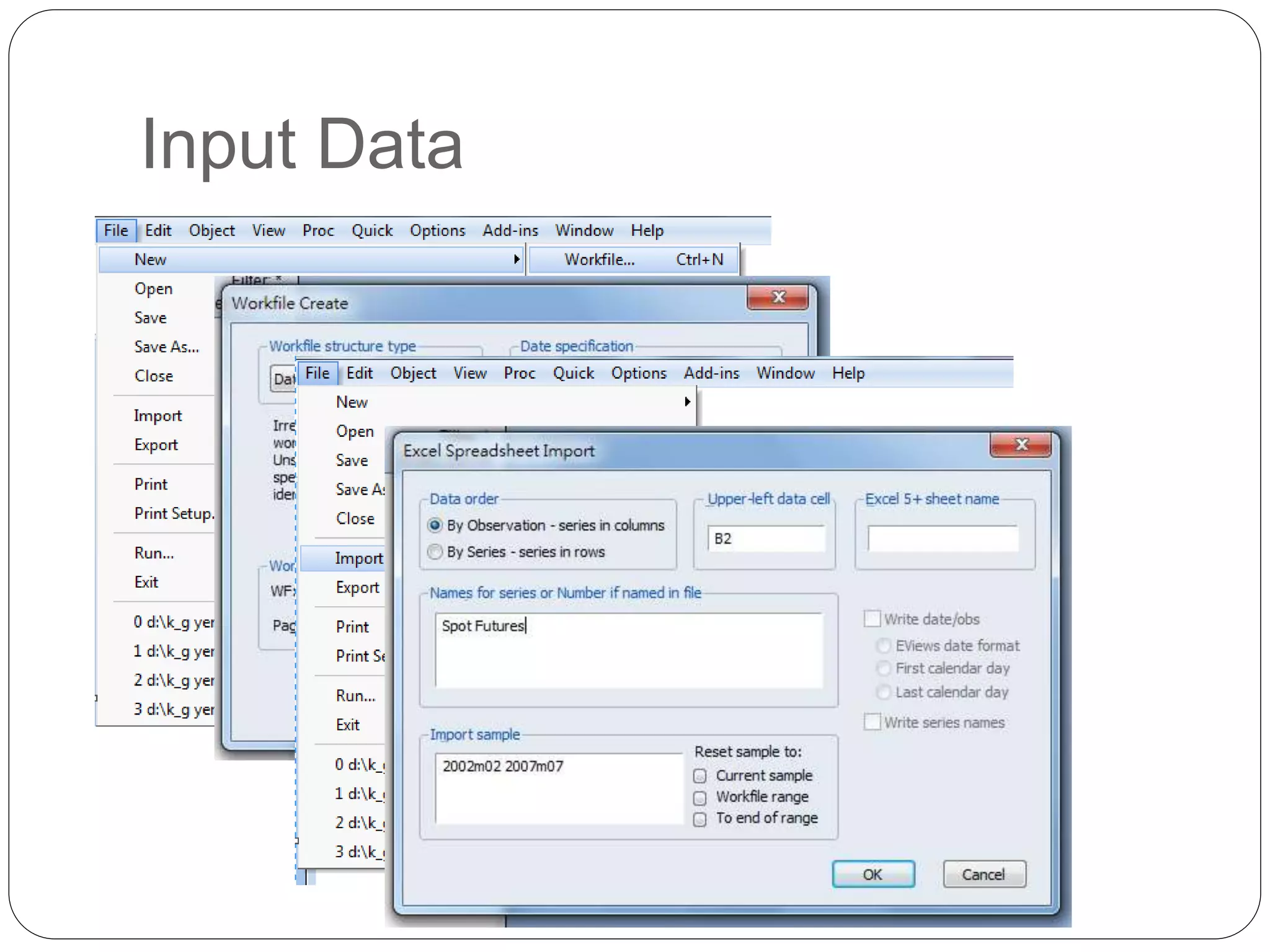 Practical Examples using Eviews.ppt