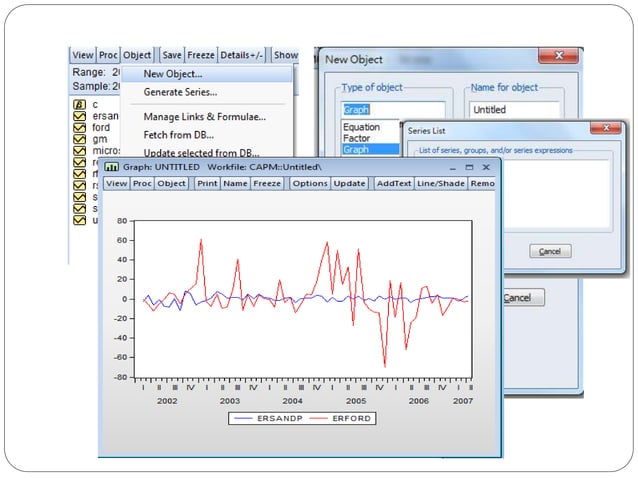 Practical Examples using Eviews.ppt | Stocks and Bonds | Personal Investing