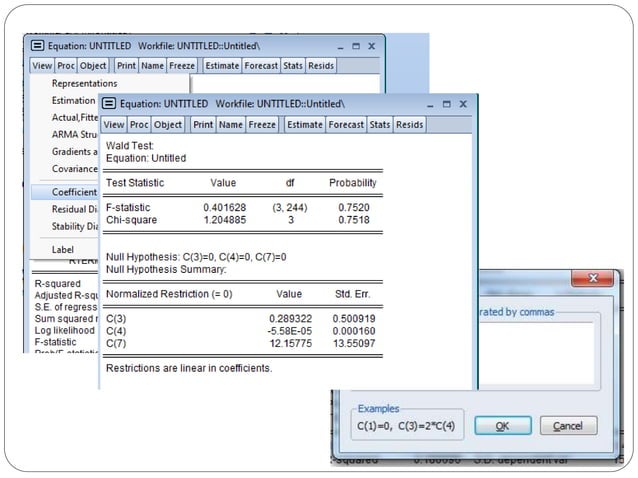 Practical Examples using Eviews.ppt | Stocks and Bonds | Personal Investing