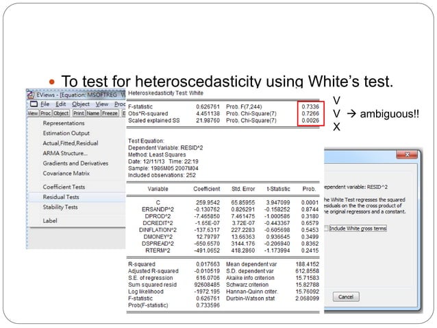 Practical Examples using Eviews.ppt | Stocks and Bonds | Personal Investing