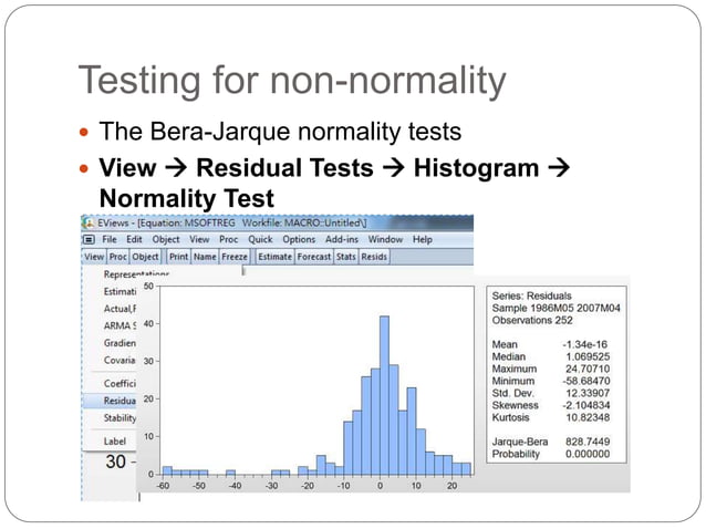 Practical Examples using Eviews.ppt | Stocks and Bonds | Personal Investing