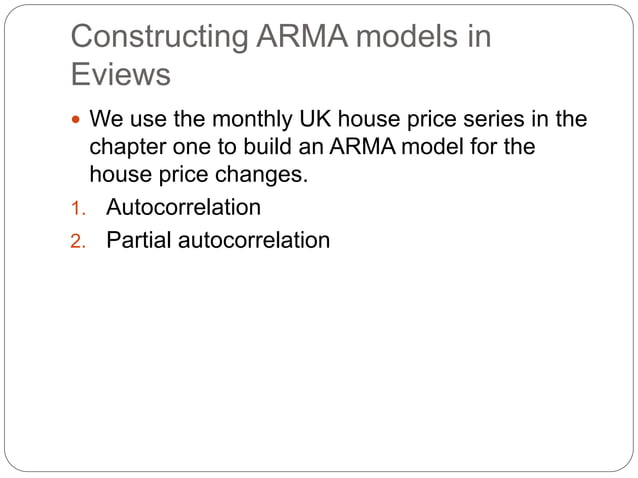 Practical Examples using Eviews.ppt | Stocks and Bonds | Personal Investing