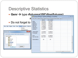 Practical Examples using Eviews.ppt