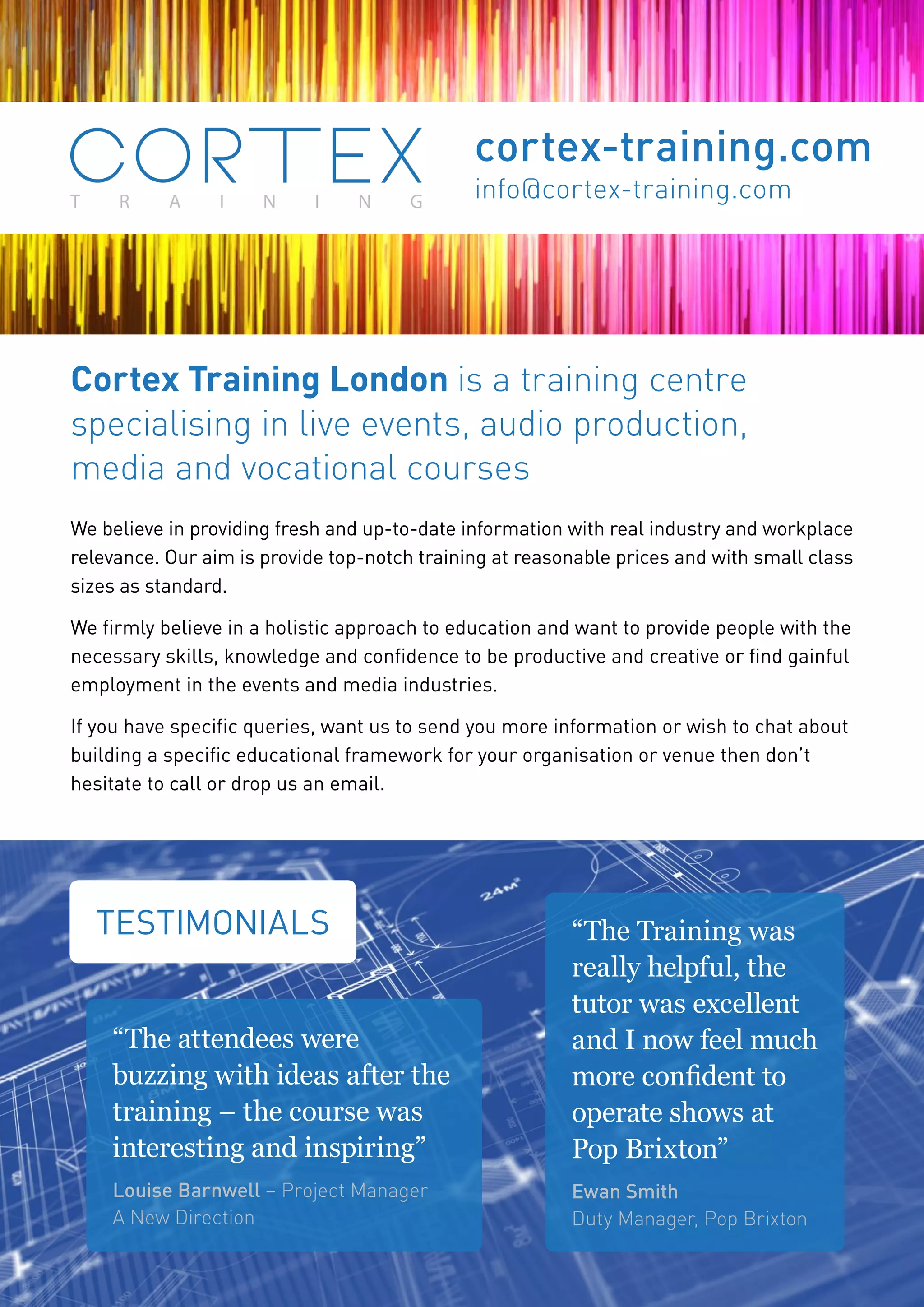 Cortex Training London – courses brochure | PDF