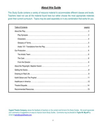 Teacher Study Guide- Sons of the Prophet | PDF